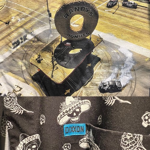 Hoonigan Ken Block Doughnut / Dixxon Los Muertos Mens (2) Lot Tops L/XL ...