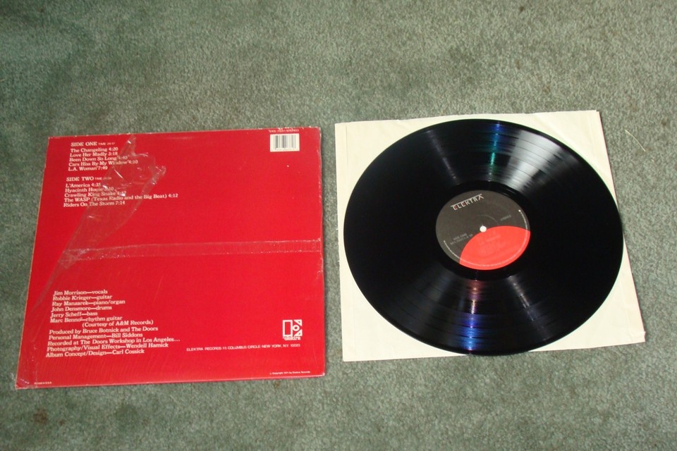 THE DOORS L.A. WOMAN RECORD VINYL LP ALBUM ORIGINAL ELEKTRA 1971 JIM ...