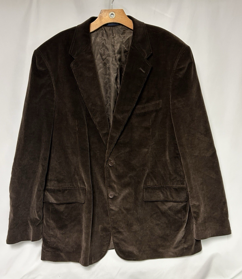 Brown Corduroy Elbow patches Stafford Men's 48R Sport Coat Suit Jacket ...