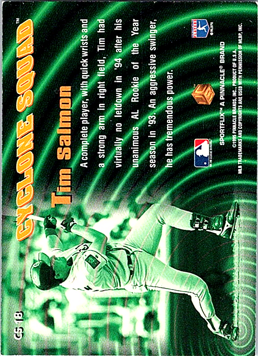 1995 Pinnacle UC3 Cyclone Squad Baseball Card #CS18 Tim Salmon | eBay