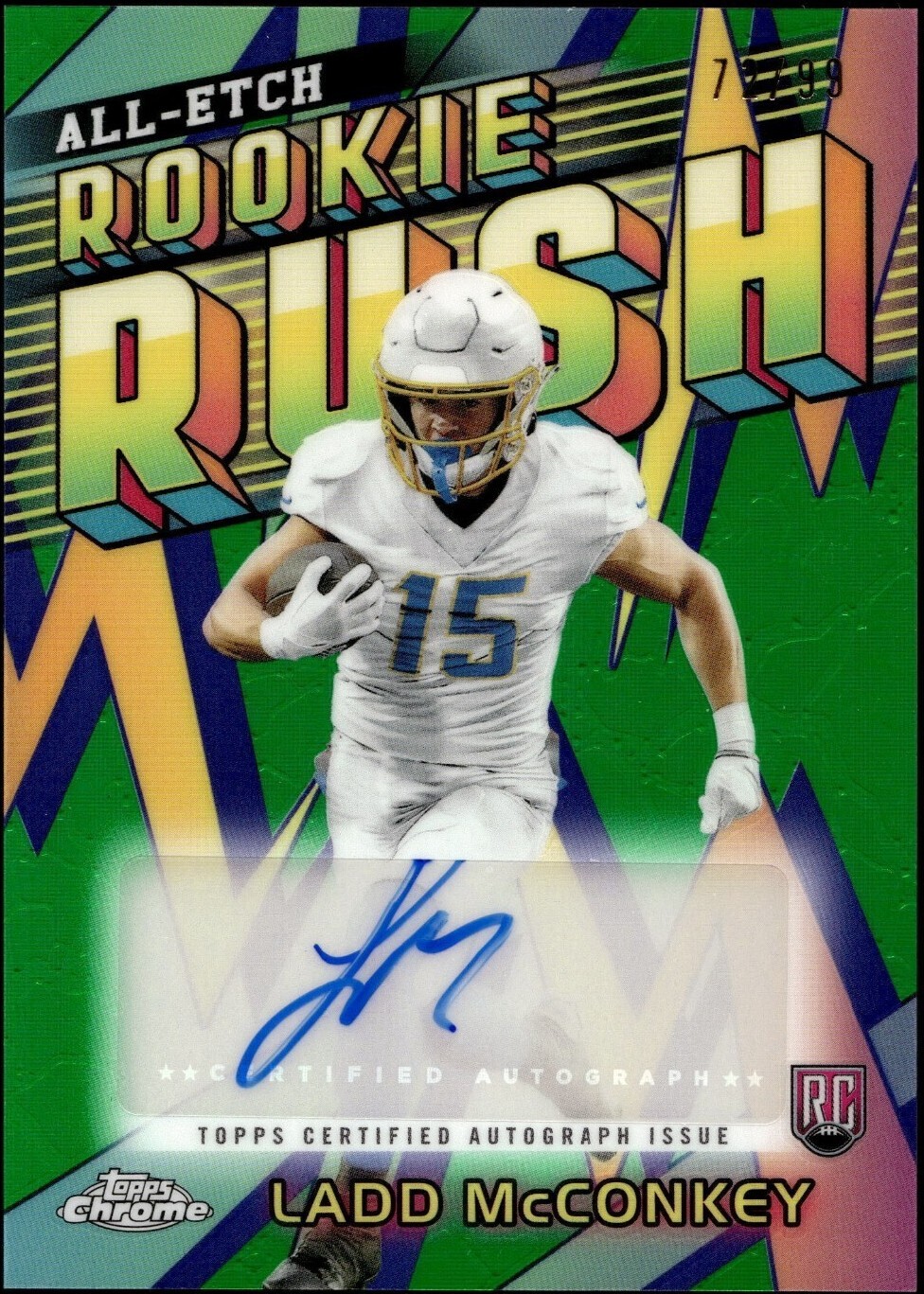 2024 Topps Chrome - All-Etch Rookie Rush Autographs Ladd McConkey #RRA ...