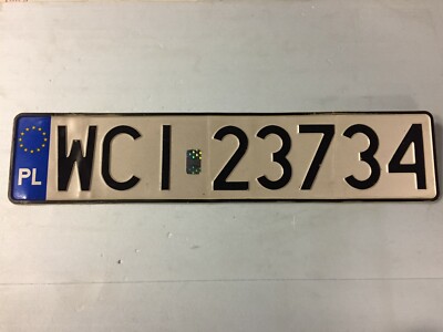 Genuine RARE POLAND POLSKA USED TAG LICENSE PLATE EU #WCI23734 ...