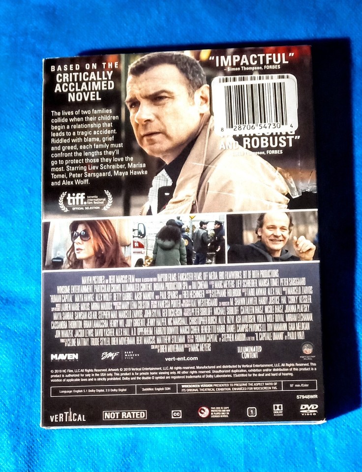 HUMAN CAPITAL DVD Drama "Every Lie Has a Price"/with Slipcover (2019 ...