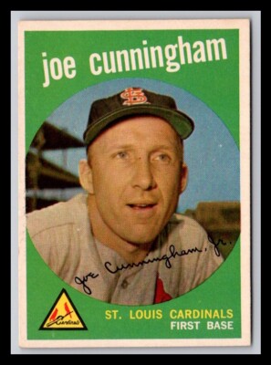 1959 Topps #285b Joe Cunningham Gray/darker back NM or Better | eBay
