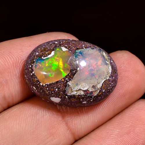 19 Ct. Natural Mexican Fire Opal Oval Shape Cabochon Loose Gemstone ...