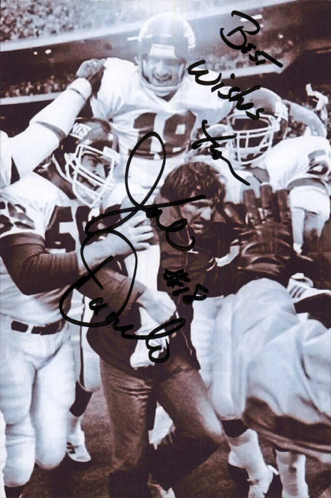 Joe Danelo Signed 4x6 Photo Green Bay Packers New York Giants Buffalo ...