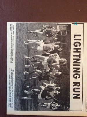 a4f ephemera 1975 Picture Hereson School Ramsgate Sponsored Run | eBay UK