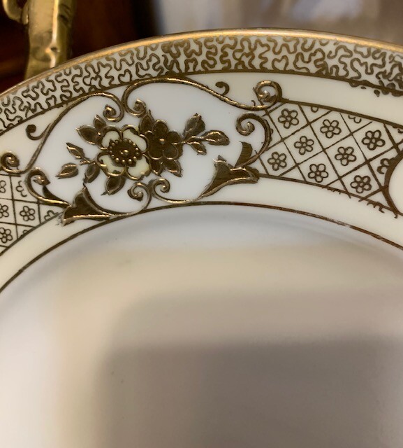 Vintage Noritake Lot of 4 Encrusted Gold Flower Plates ~8 1/2" | eBay