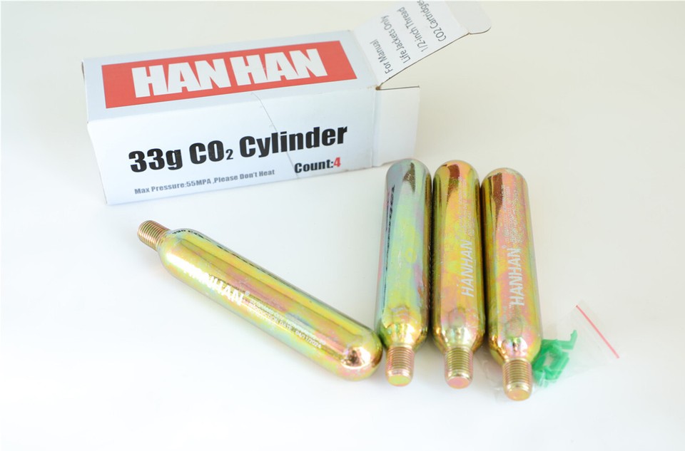 HANHAN 4PCS/box 33g gram CO 2 Cylinder for Inflatable Life Jacket PFD ...