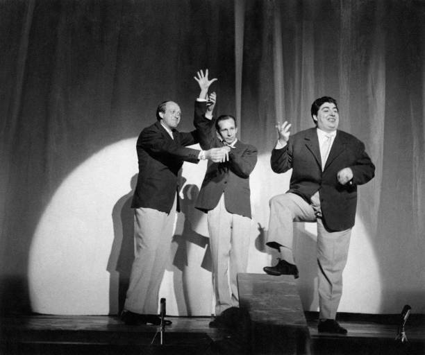 Italian actors comedians Gino Bramieri Raimondo Vianello Giustino - Old ...