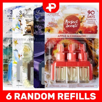 6 x Febreze 3Volution Plug In Refills Perfect Scents Air Freshener ...
