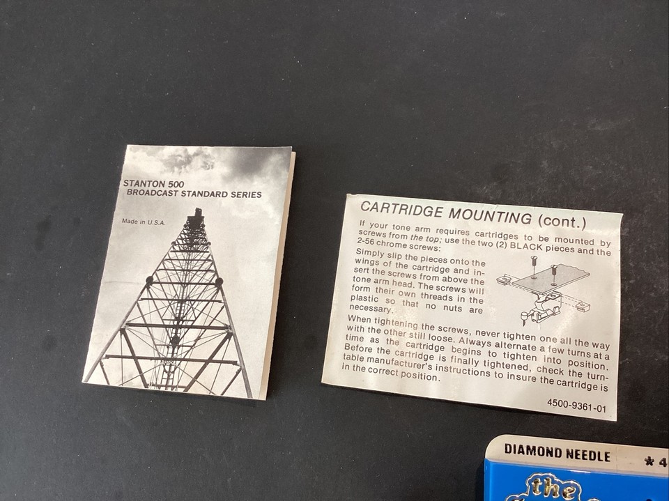 NOS Stanton Broadcast Standard Series Diamond Needle 4820-DE For 500E ...