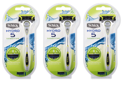 Schick Hydro 5 Sensitive Razor with 1 Refill Blade Cartridge (3 Pack ...