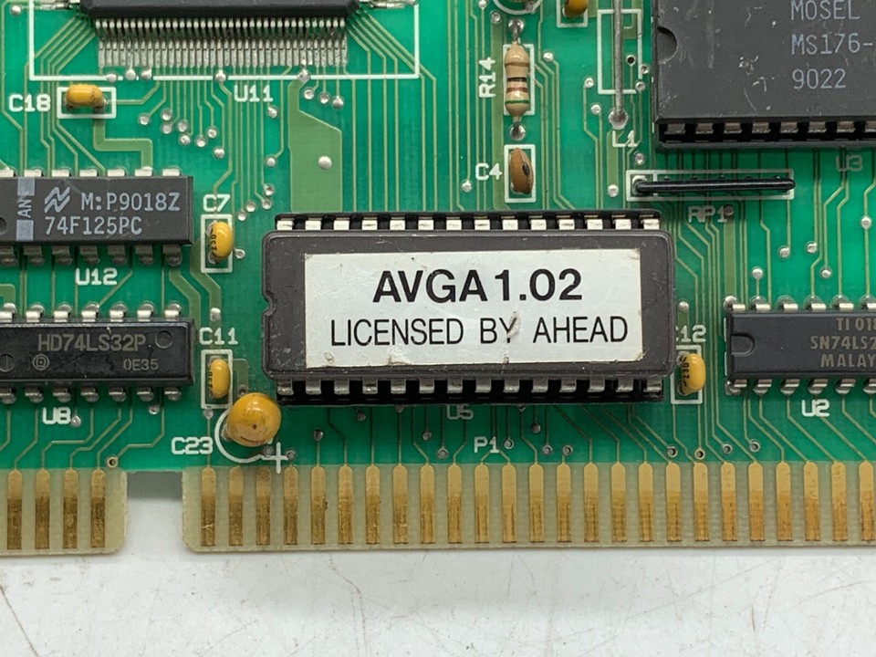 Vintage Ahead V5000 256KB DRAM 16-bit ISA VGA CARD AVGA1.02 ...