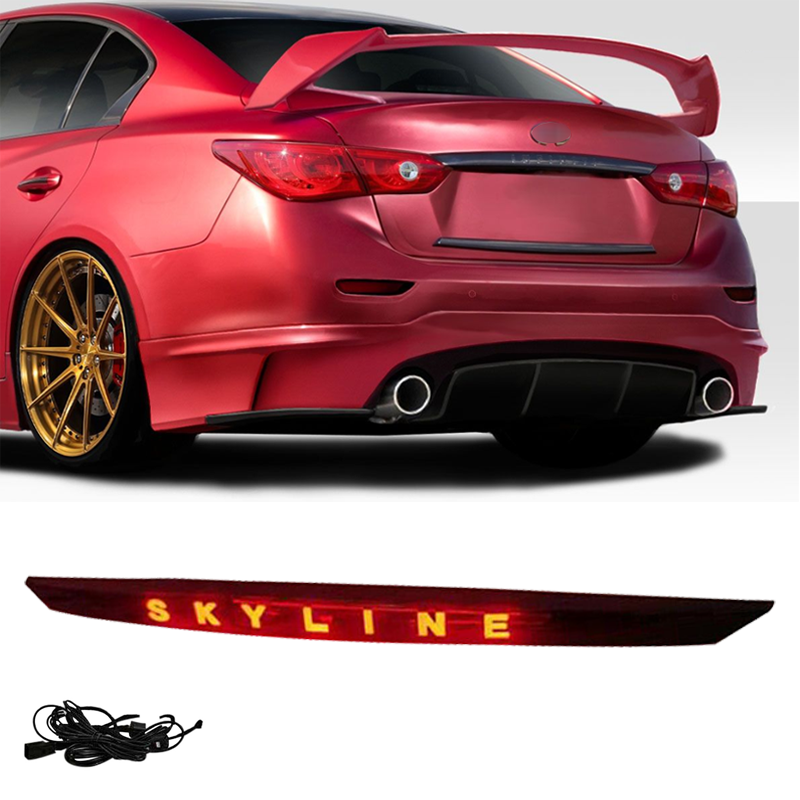 Fit 2014-2017 Infiniti Q50 Q50S Rear Door Trunk Smoke Lens Led Tail ...