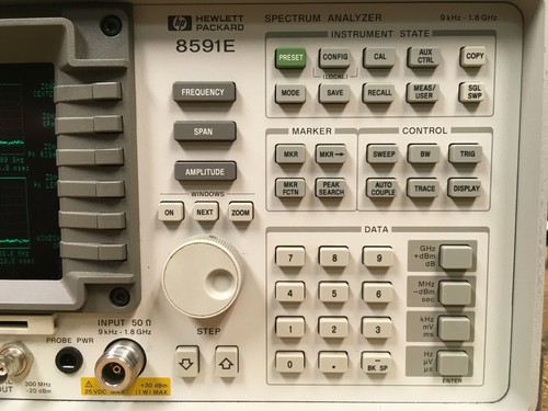 HP Agilent 8591E Spectrum Analyzer 9kHz 1.8GHz OPT 023 87405A PreAmp ...