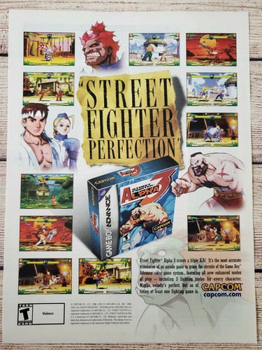 Street Fighter Alpha 3 Playstation PS1 GBA GameBoy Advance Promo Ad ...