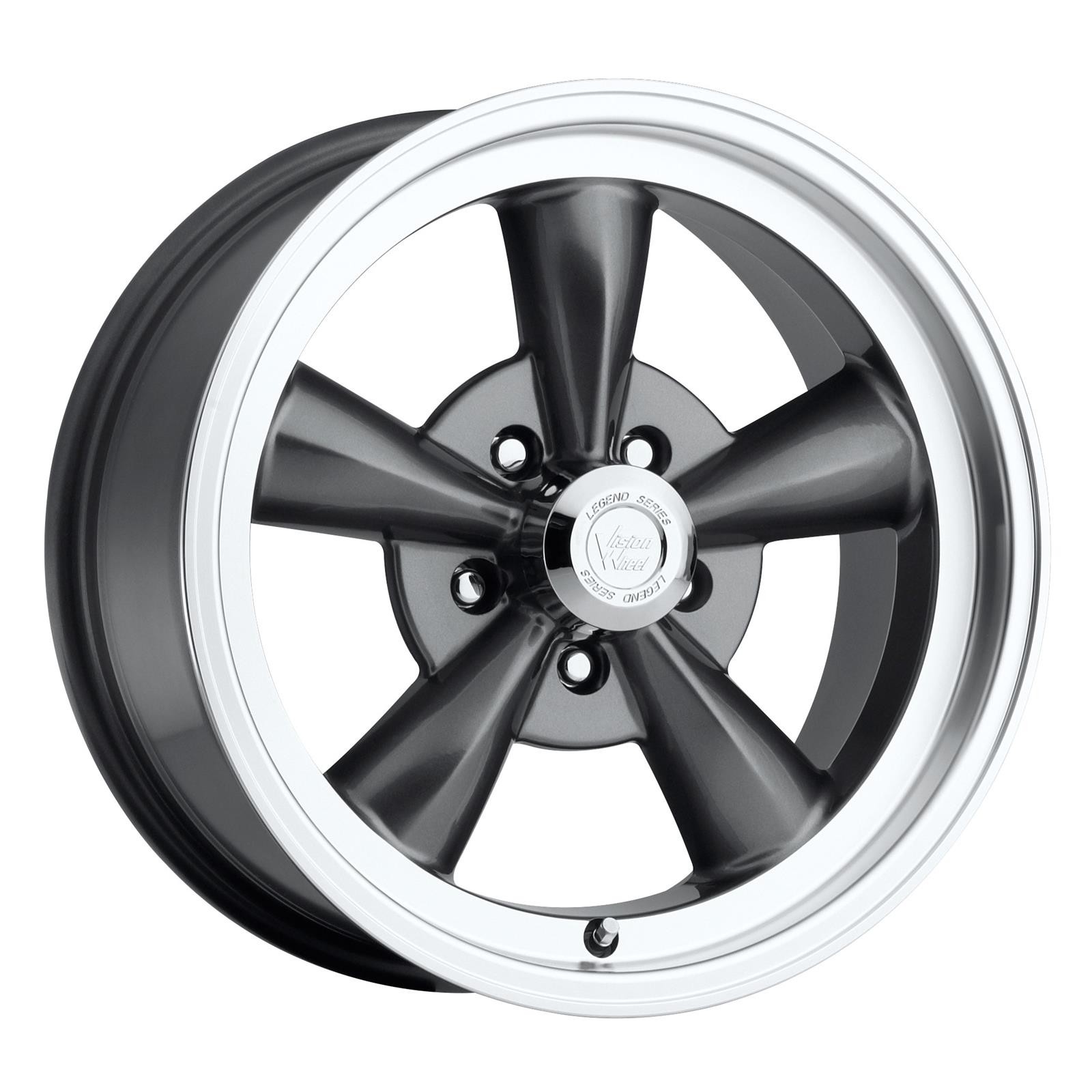 Vision Wheel Legend 15x7 5x4 1/2 Alum 1-piece Gray Gloss Each Wheel ...