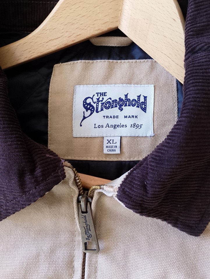 The Stronghold Jacket Beige Canvas Chore Utility Worker Barn Quilted ...