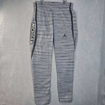 Michigan Wolverines Jordan Fleece Sweatpants Mens Small Grey Heather ...