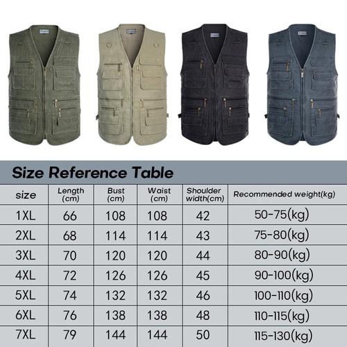 Mens Multi Pocket Waistcoat Fishing Vest Hunting Hiking Gilet Outdoor ...