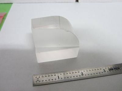 OPTICAL WEIRD SHAPE LENS ? PRISM ? [chipped on edge] LASER OPTICS BIN# ...