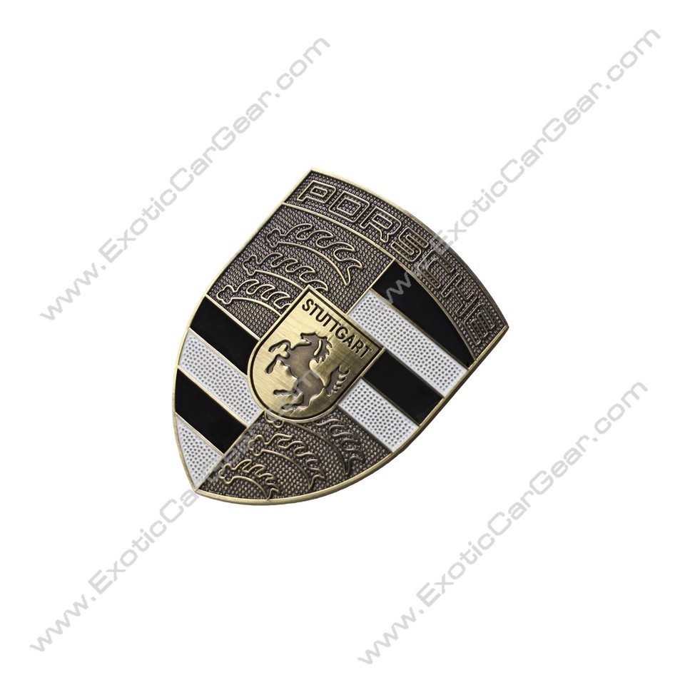 Custom Porsche Brass Hood Crest Badge | eBay
