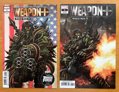 WEAPON PLUS WORLD WAR IV MAIN CVR A + SKAN VARIANT SET NM+ 1ST APP MAN ...