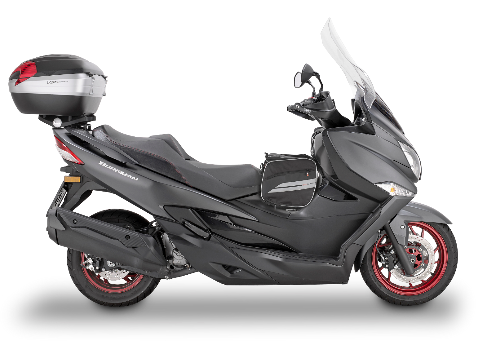 SUZUKI BURGMAN 400 2017 GIVI V56NN MONOKEY TOP BOX + SR3115 TOP CASE ...