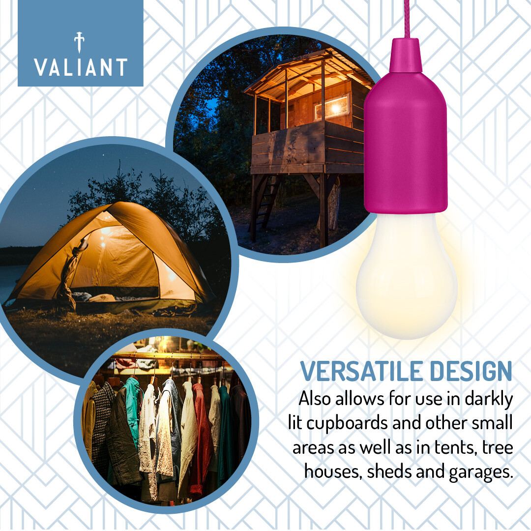 Graphics Light Bulb With Pull Cord