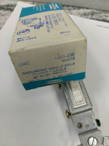 Leviton 1451-2w Toggle Switches 15 Amp-white for sale online | eBay