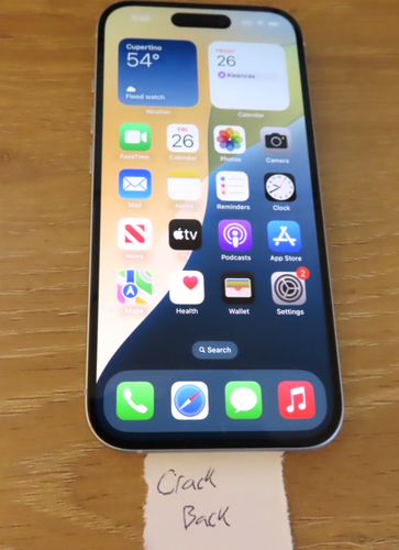 Apple Iphone 15 128GB Blue VERIZON ONLY *CRAK BACK - Original 90% BH ...