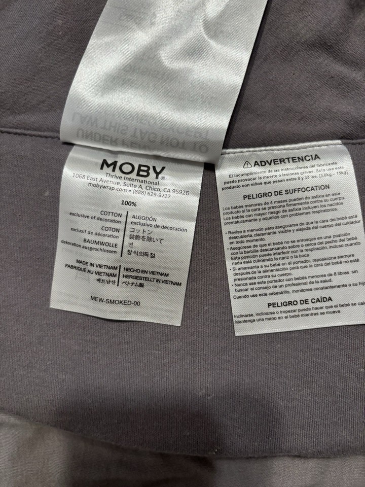 Moby Easy-Wrap Baby Carrier - Smoked Pearl, 8-33 lbs | eBay