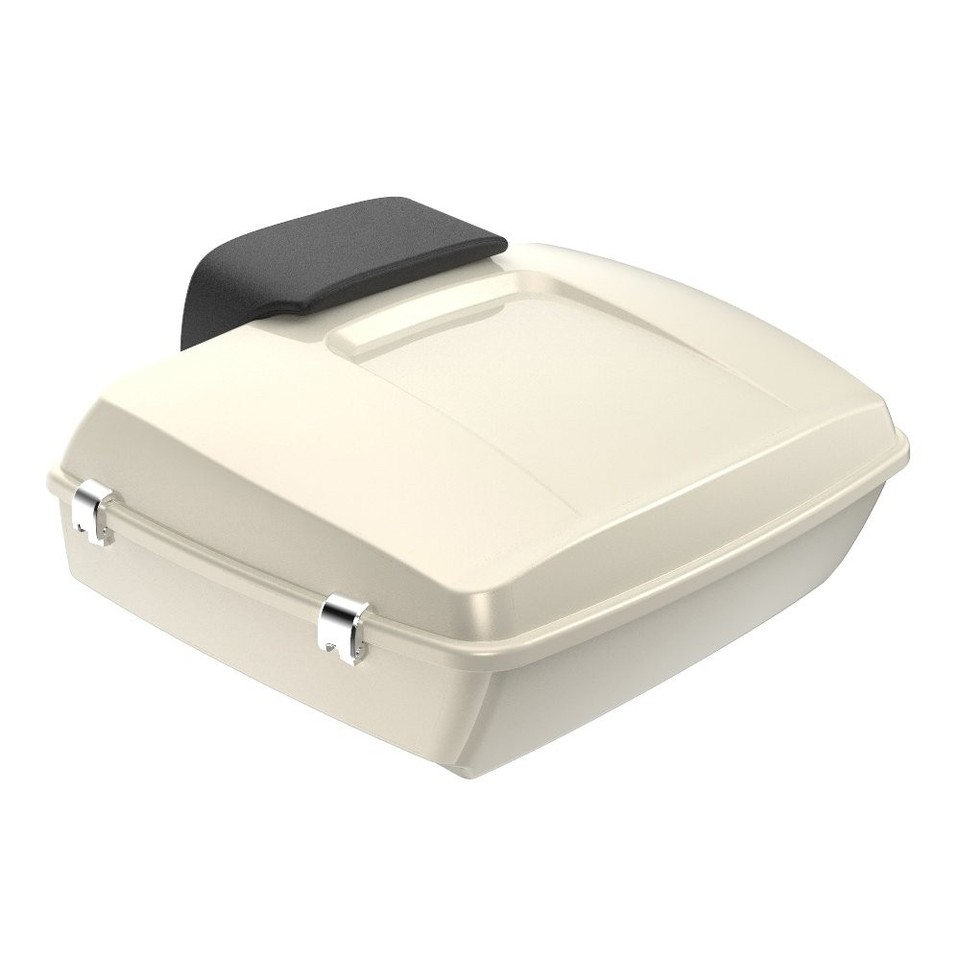 Golden White Pearl Chopped Tour Trunk Pack For 97+ Harley Street Road ...