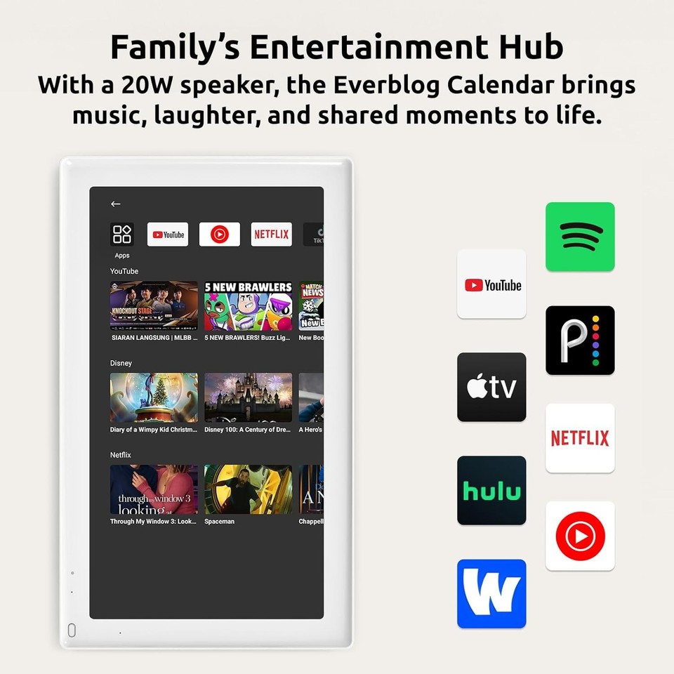 21.5 inch Smart WiFi Digital Calendar Chore Chart FamilyOffice Planner ...