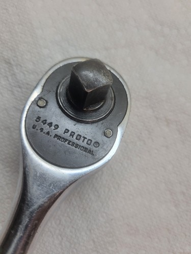 Vintage Proto 5449 Classic Pear Head Ratchet 10" Made In USA 1/2” Dr ...
