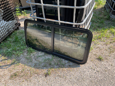 RV Trailer Window, HEHR, 48"X22", Emergency Exit, No Rings W/Screens ...