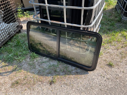 RV Trailer Window, HEHR, 48"X22", Emergency Exit, No Rings W/Screens ...