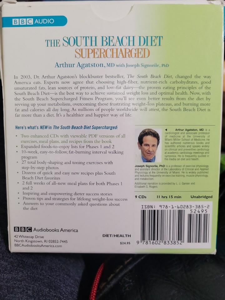 The South Beach Diet Supercharged by Arthur Agatston 2008 Unabridged 9 ...