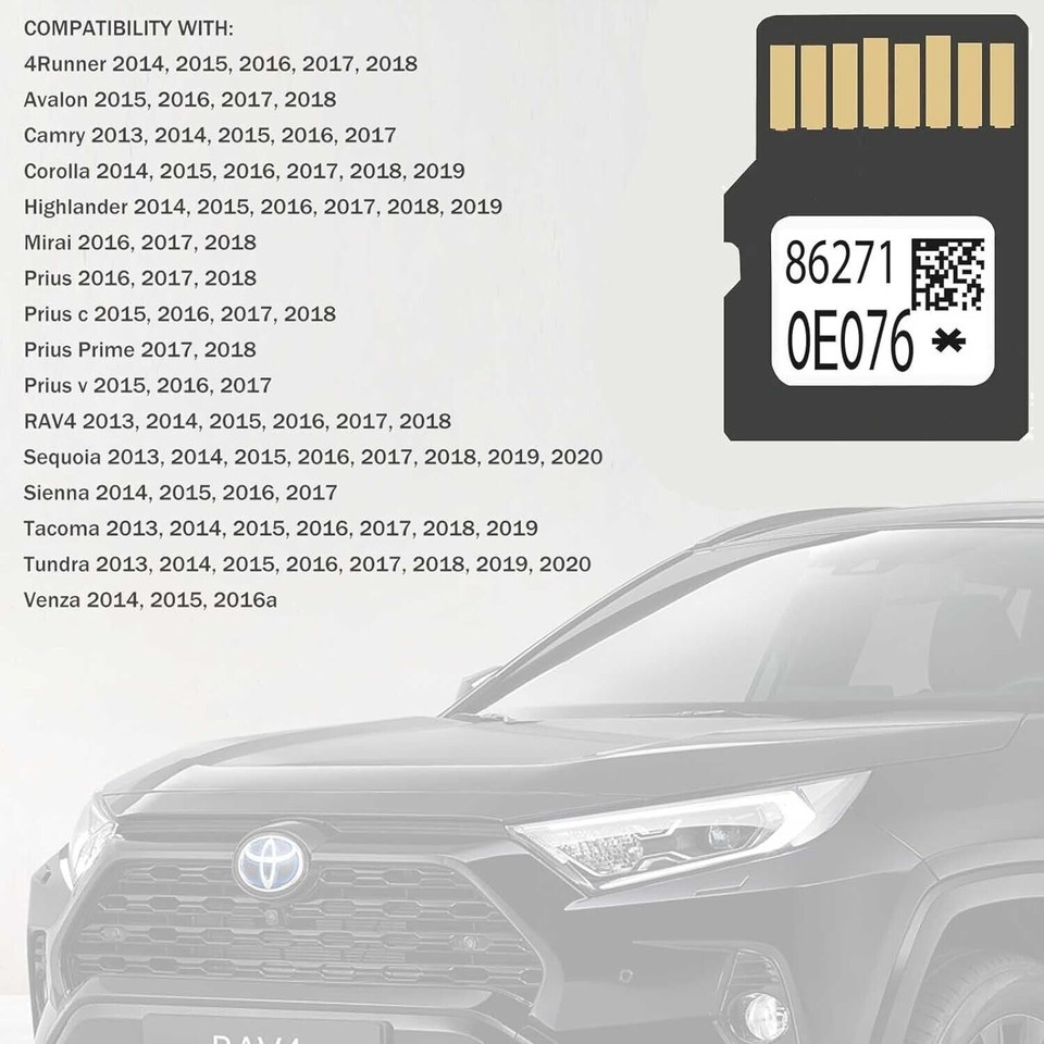 Latest 2024 Maps Updated 86271 0E076 Navigation GPS SD Card for Toyota ...