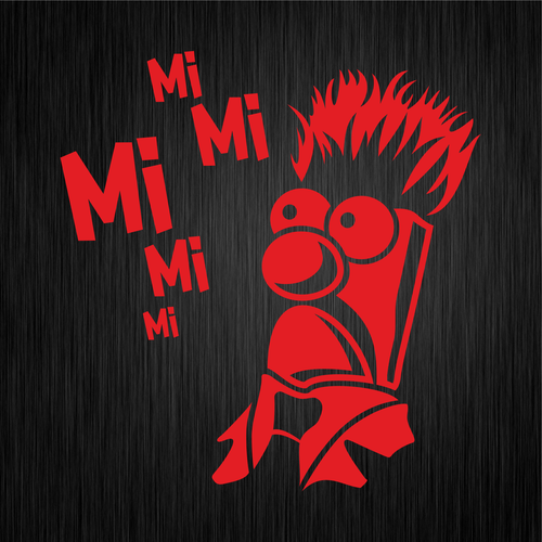 MiMiMi Mi Mi Mi Mr Beaker Comedy Spaß Fun Rot Auto Vinyl Decal Sticker ...