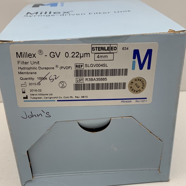Millipore SLGV004SL Millet-gv 0.22um 4mm Hydrophilic Durapore Membrane ...