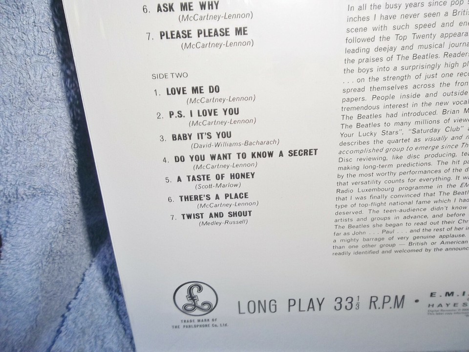THE BEATLES PLEASE PLEASE ME STEREO ALBUM GOLD PARLOPHONE LABEL SEALED ...