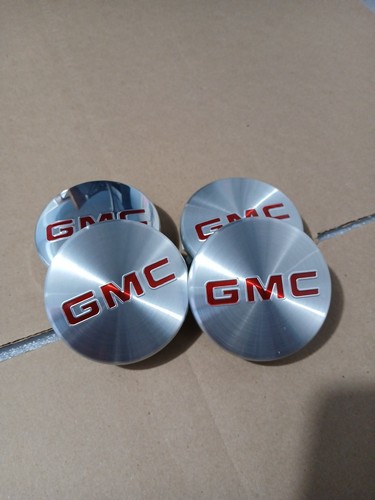 4pcs GMC Brushed Aluminum wheel Center Caps 22837060 83mm 3.25" Sierra ...