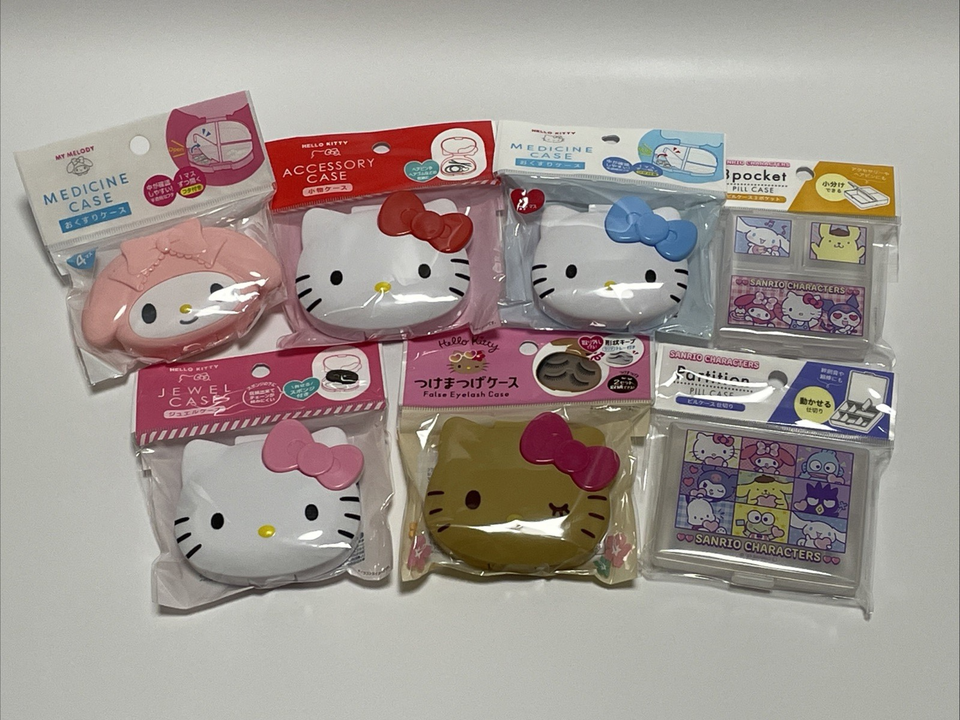 Sanrio Hello Kitty & My Melody Pill Case or Medicine Case 7 Set Daiso ...