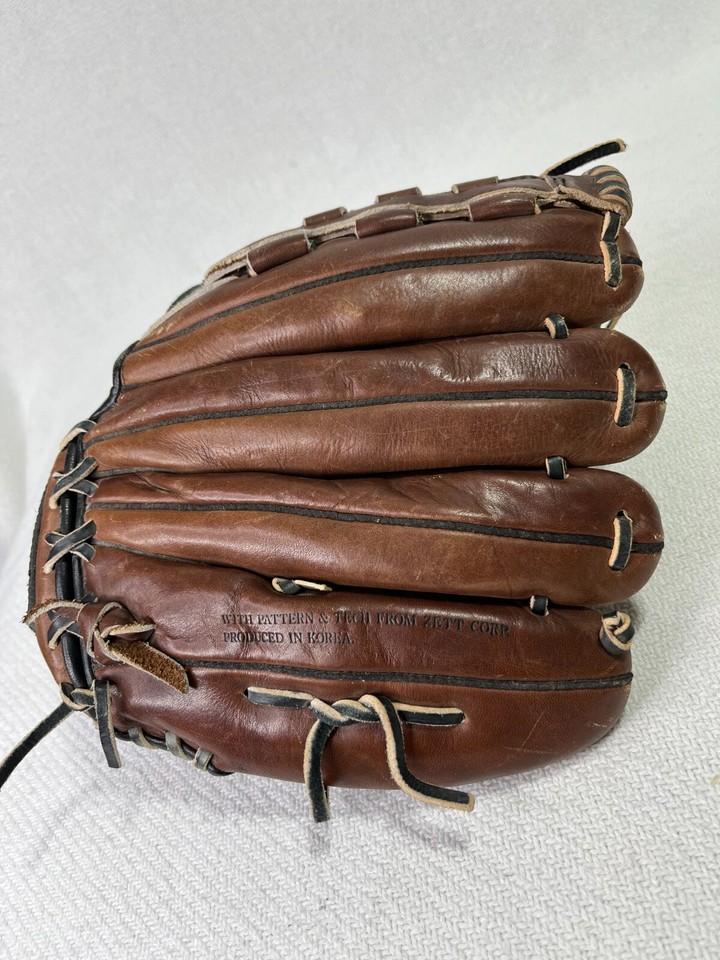 ZETT Brown Leather Baseball Glove Zi - LUX Series Big - 1301 RH ...