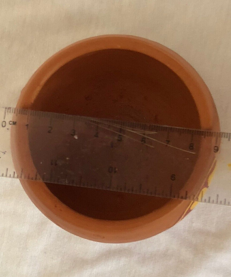 Small Clay Pot For Growing Cactus Ceylon Handmade Painted Attractive ...