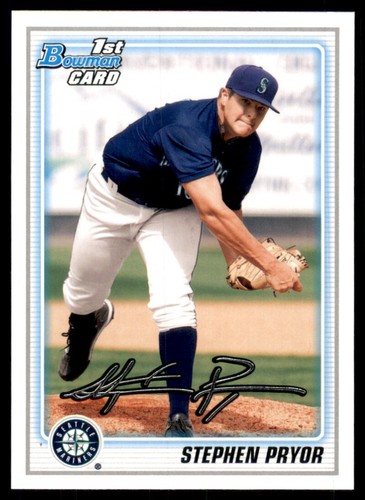 2010 Bowman Draft Picks & Prospects Stephen Pryor Seattle Mariners # ...