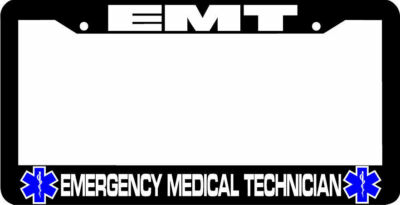 EMT Blue Star of Life EMT Emergency Medical Technician License Plate ...