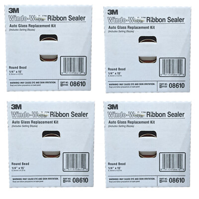 4ct 3M Windo-Weld 1/4" x 15' Ribbon Sealer Kit 08610 - Windshield Glass ...